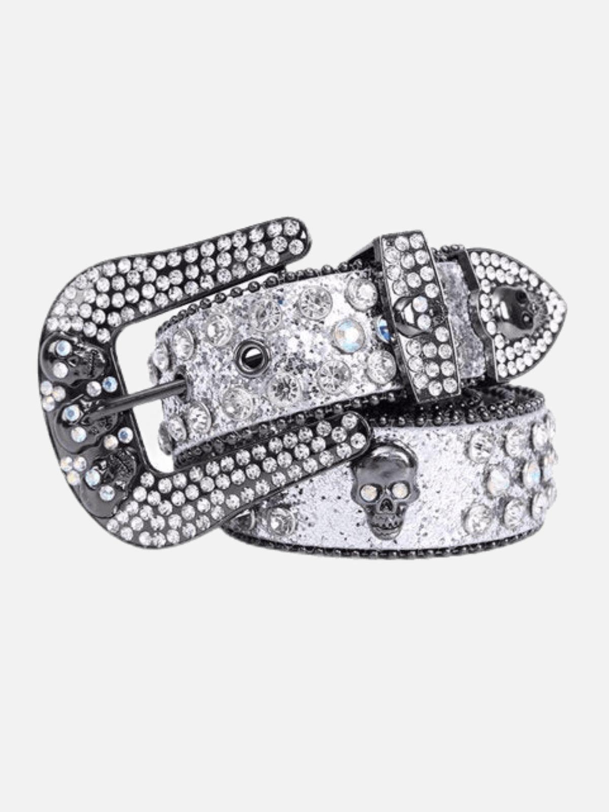 SKULL - Rhinestone Belt
